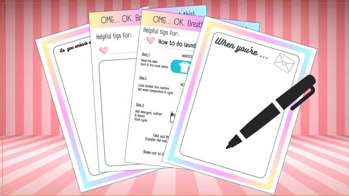 Open When | Printable Template | for College Students, Long Distance ...