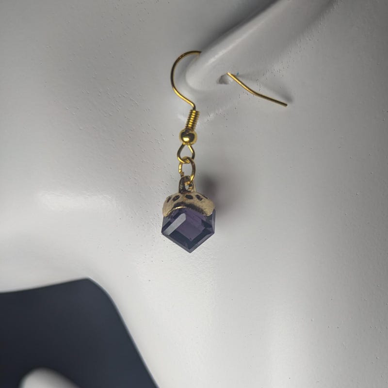 Red Glass Cubed Earrings - Etsy