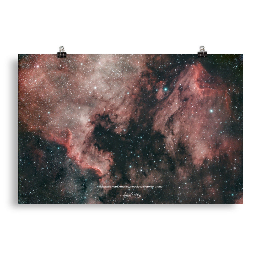 Poster Astrophotography Deep Sky Nebulae Swan Wall and North America - Etsy