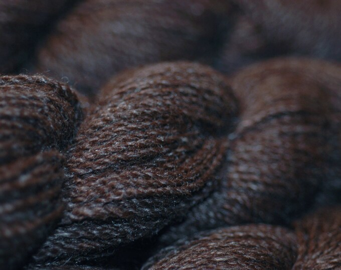 CHOCOLATE RASPBERRY TRUFFLE YARN- 4 Oz. Skein of Millspun 90\/10 Alpaca ...