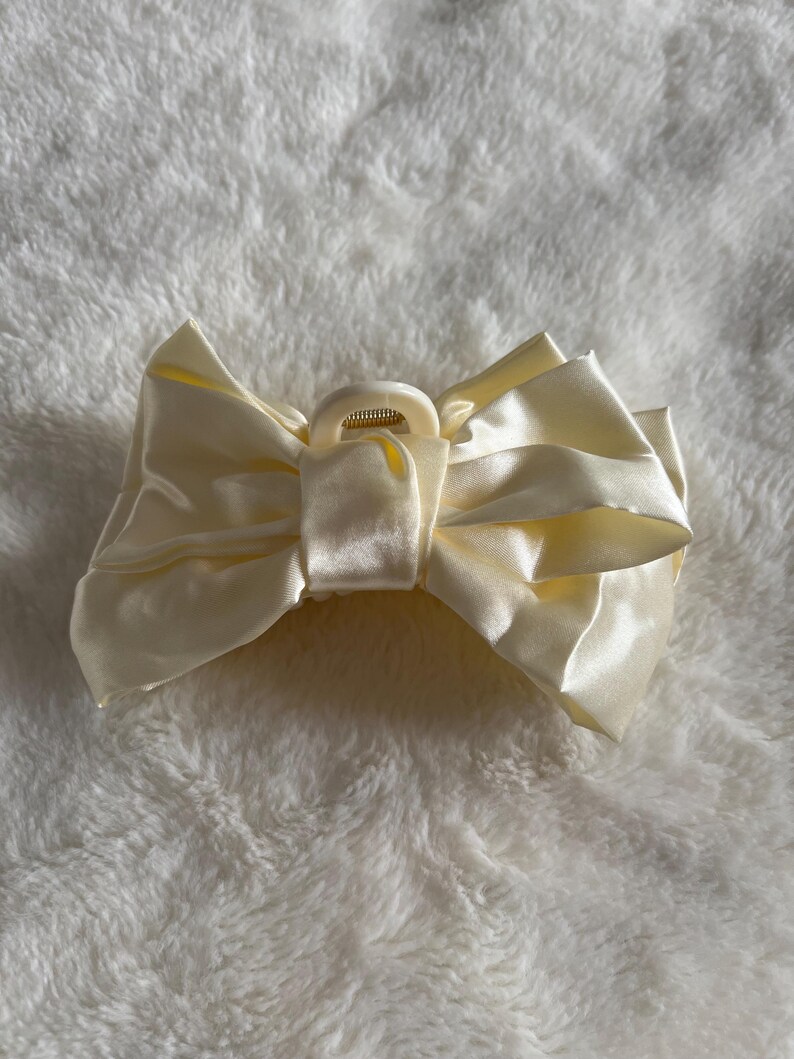 Satin Style Big Bow Hair Clip - Etsy