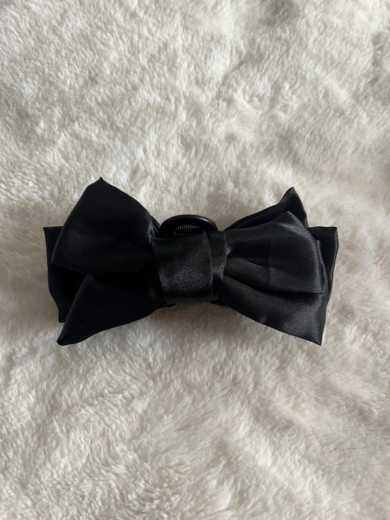 Satin Style Big Bow Hair Clip - Etsy