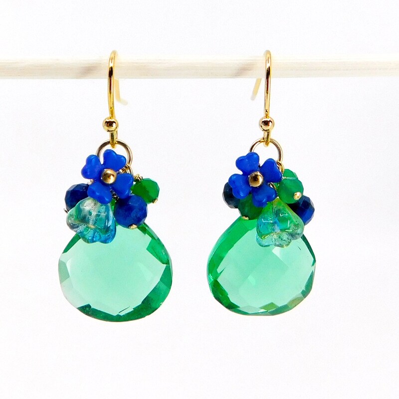 Blue Green Earrings - Etsy
