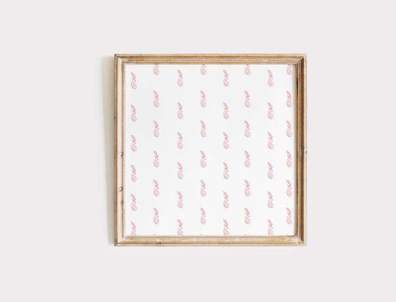 Set of 4 Pastel Pink and Blue Boho Wall Art, Contemporary Indian ...