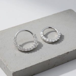 Gold Septum & Cartilage Piercing Ring, Hoop Rook Nose Septum Ring, Daith Helix Tragus Jewelry ...