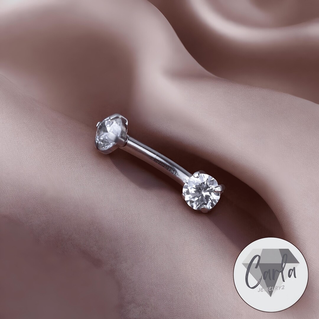 Daith Earring Daith Piercing 14g Rook Earring, Rook Eyebrow Ring Silver ...