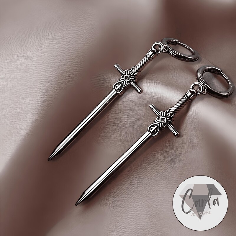 Sword Earrings - Etsy