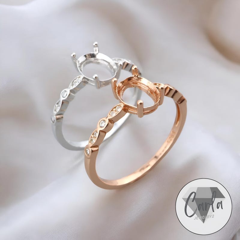 Silver Ring Settings - Etsy