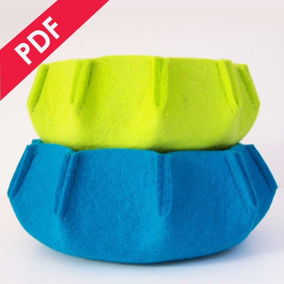 Sewing Pattern PDF URCHIN 3mm Wool Felt Nesting Bowl Set - Etsy