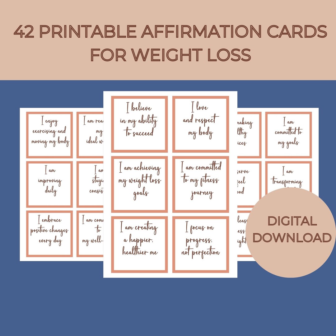 42 Printable Weight Loss Affirmations - Etsy