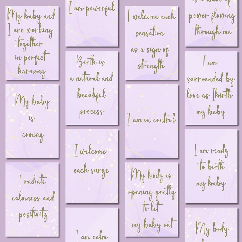 32 Birth Affirmation Cards, Birth Affirmations, Positive Affirmation ...