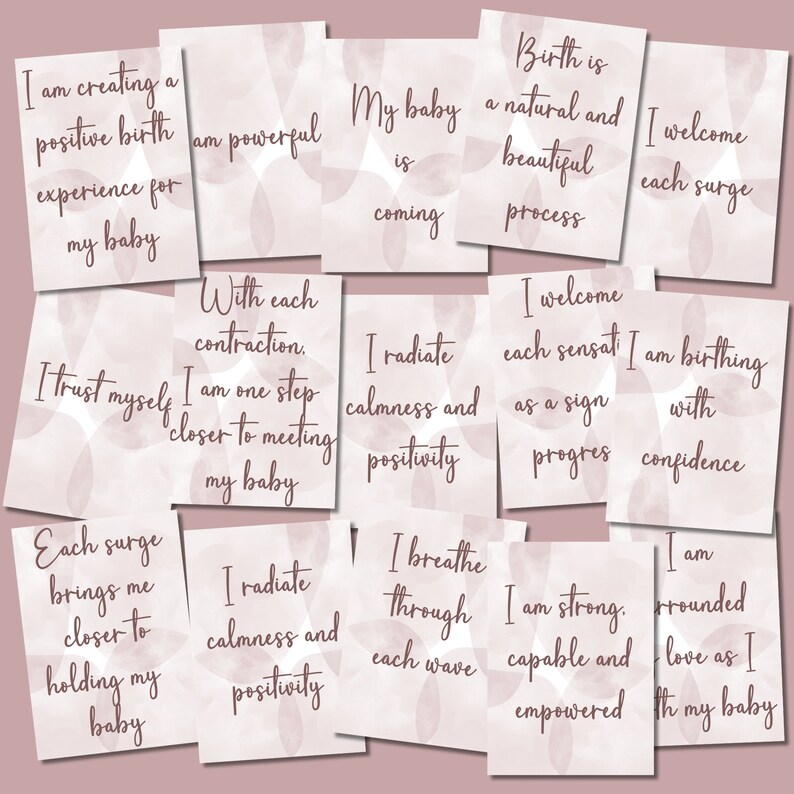 32 Birth Affirmation Cards, Birth Affirmations, Positive Affirmation ...