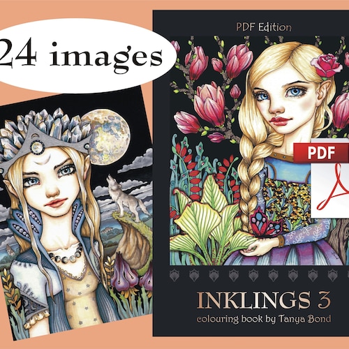 PDF Mini-inklings Colouring for Adults Instant DOWNLOAD | Etsy