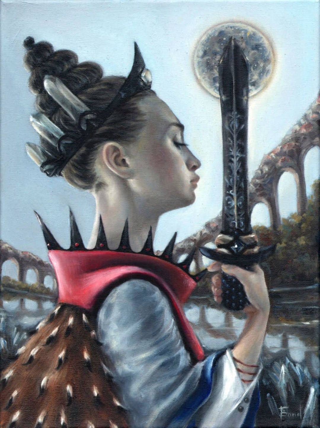 Queen of Swords - Original Art by Tanya Bond - Fantasy Illustration Oil ...