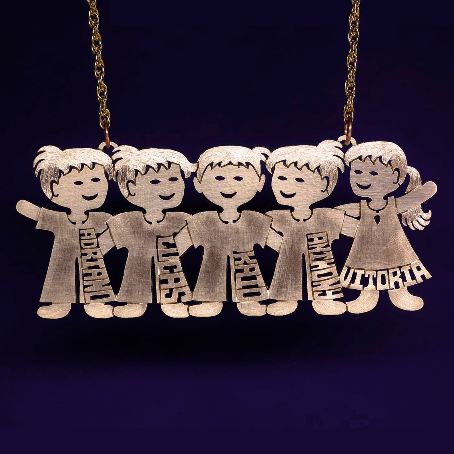 Boy Girl Kid Child Children Name Necklace Custom Hand Made Solid Silver ...