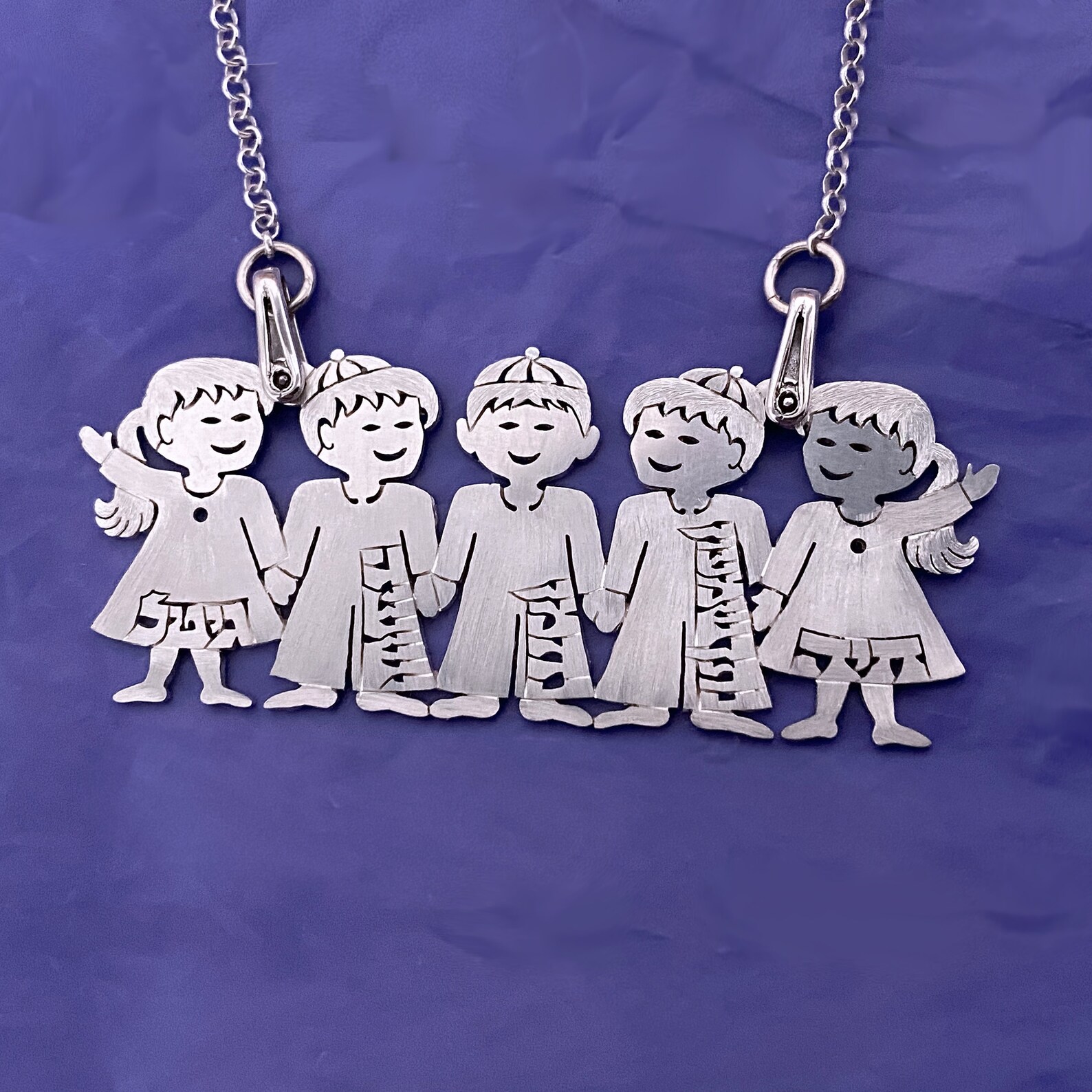 Boy Girl Kid Child Children Name Necklace Custom Hand Made Solid Silver ...