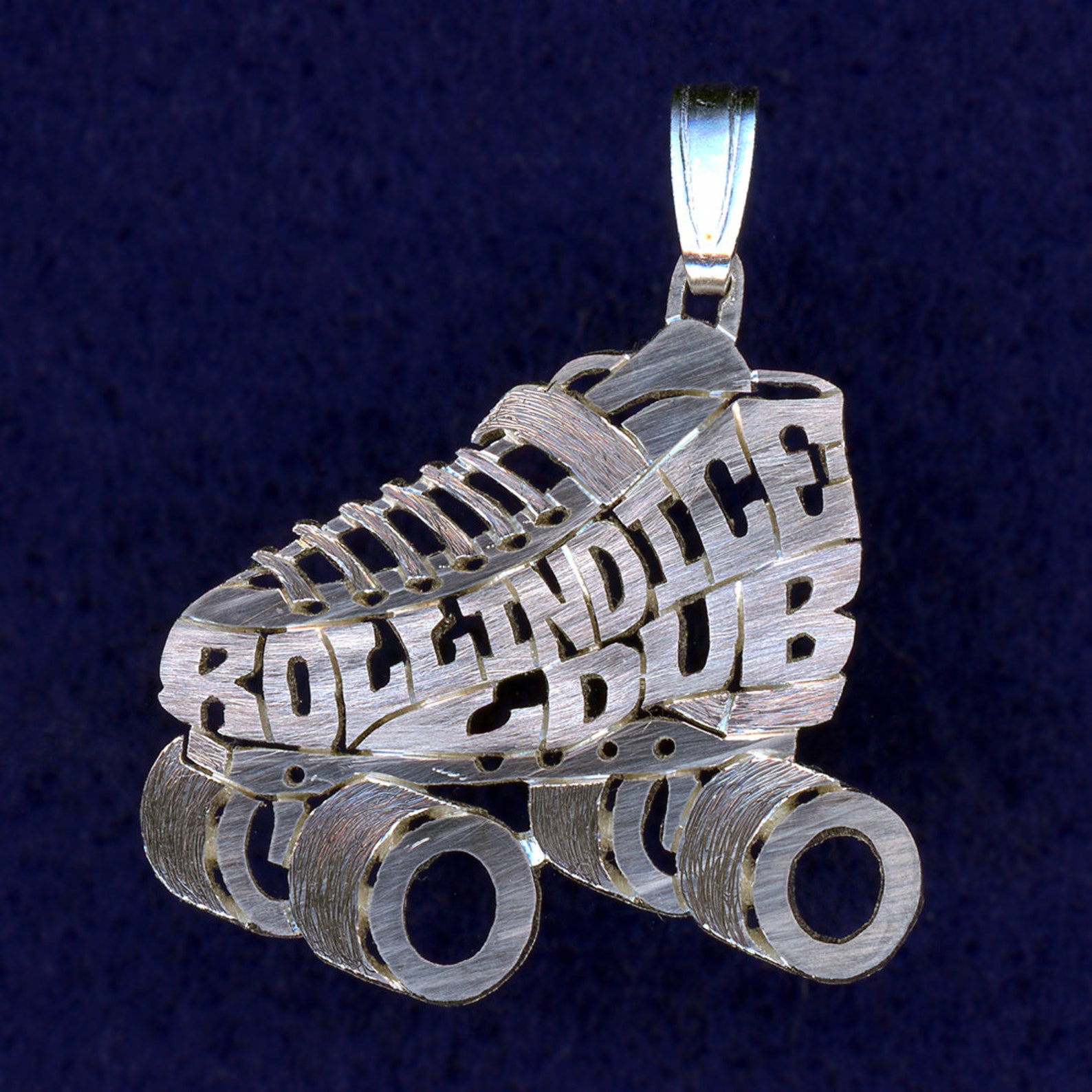 Roller Skate Name Necklace Personalized Jewelry Solid Sterling Silver ...