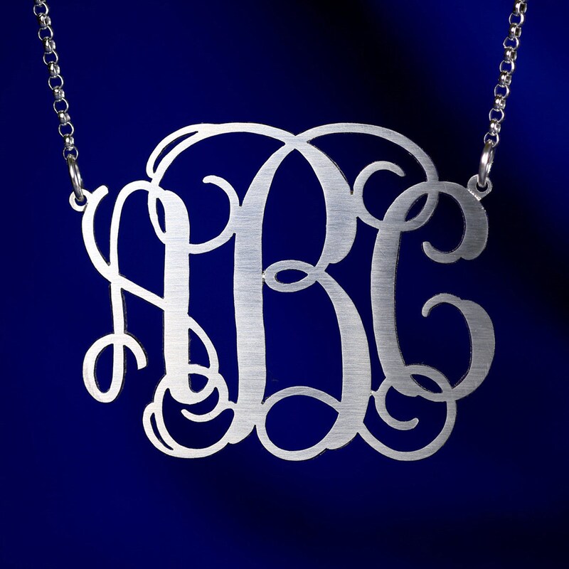 Monogram Necklace - Etsy