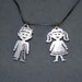 Boy Girl Kid Child Children Name Necklace Custom Hand Made Solid Silver ...