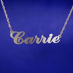 Personalized Script Carrie Name English Necklace Nameplate Jewelry ...