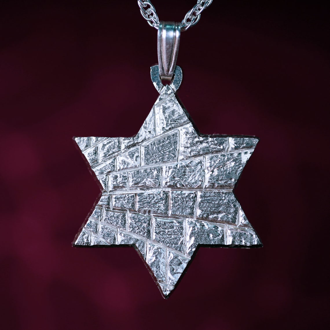 Magen David Jewish Star Israel Necklace Judaica Solid Sterling Silver ...