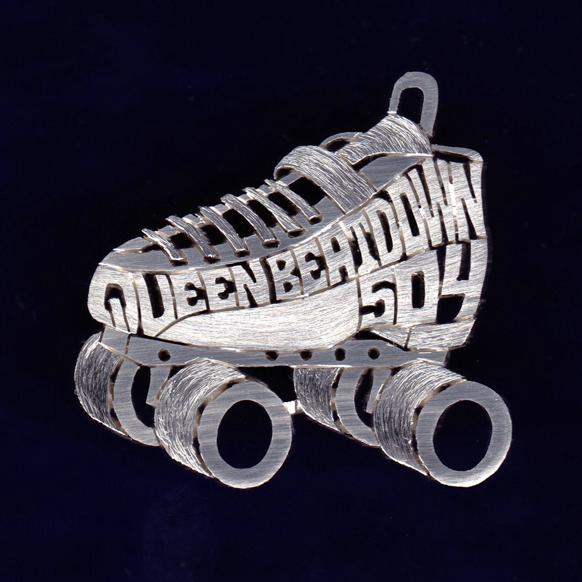 Roller Skate Name Necklace Personalized Jewelry Solid Sterling Silver ...