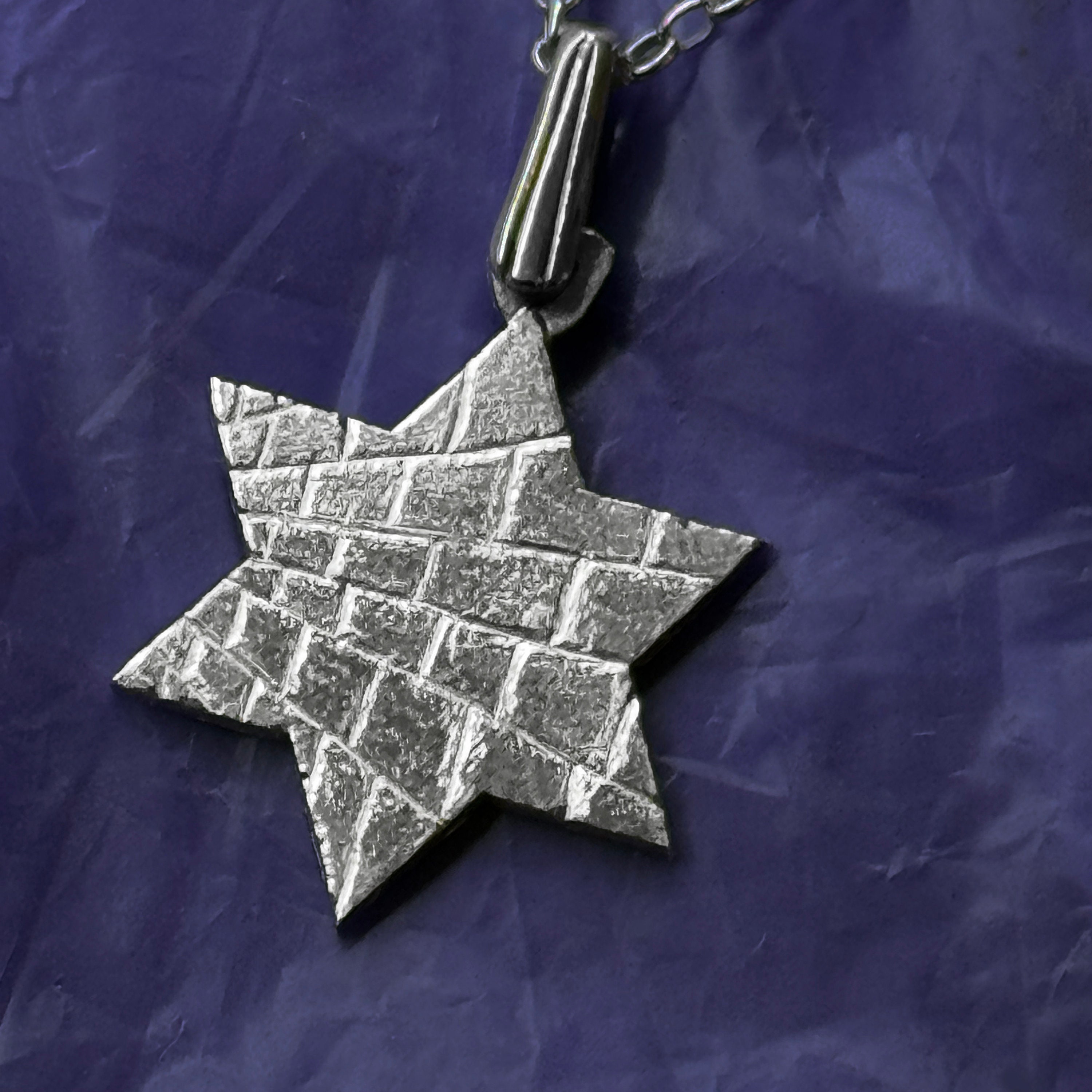 Magen David Jewish Star Israel Necklace Judaica Solid Sterling Silver ...