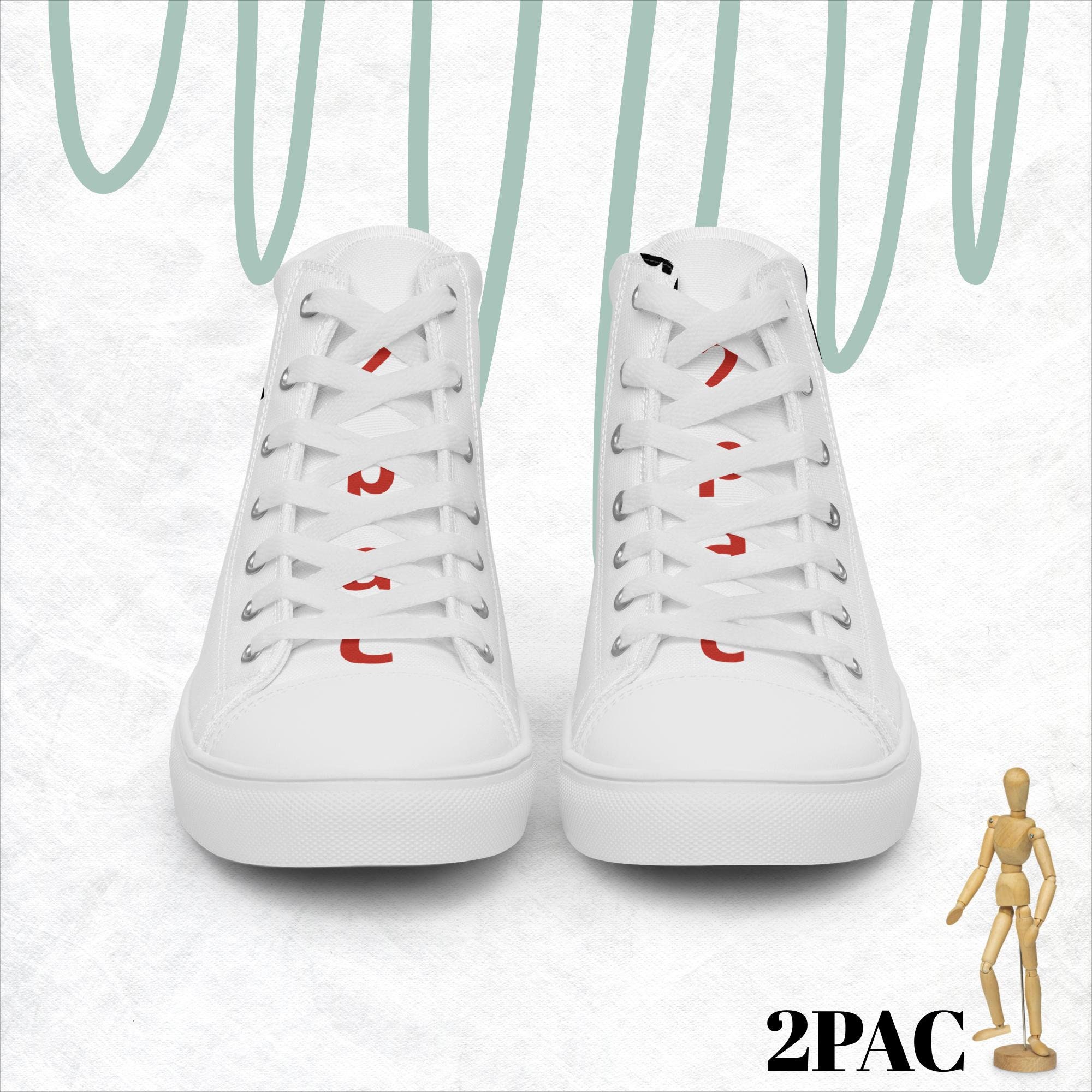 Mens 2PAC High-shoes Canvas - Etsy Israel