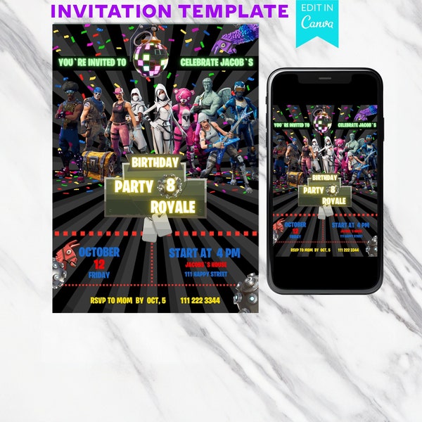 Cosplay Birthday Invitation - Etsy