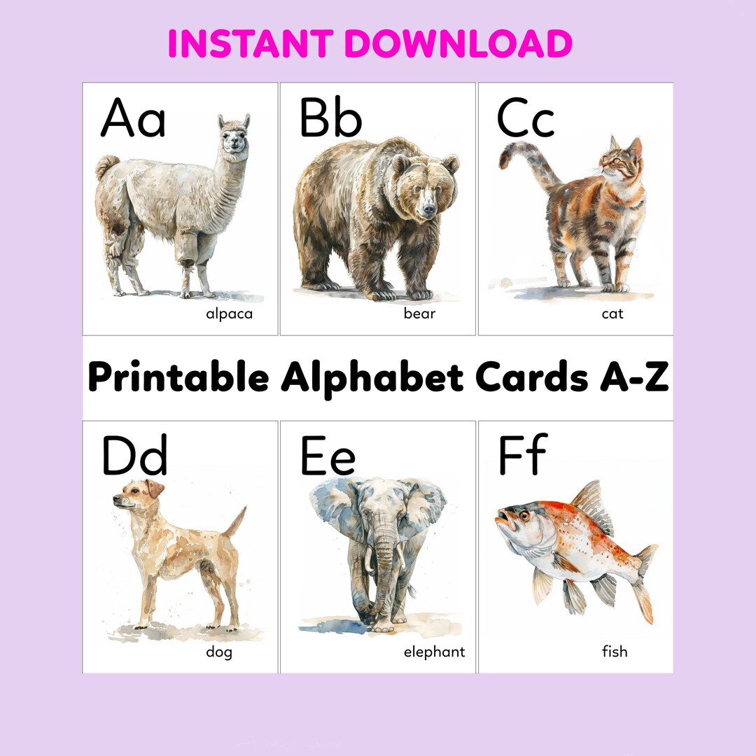 Large Phonetic Alphabet Printable Flashcards Abcd Learning Print Board ...