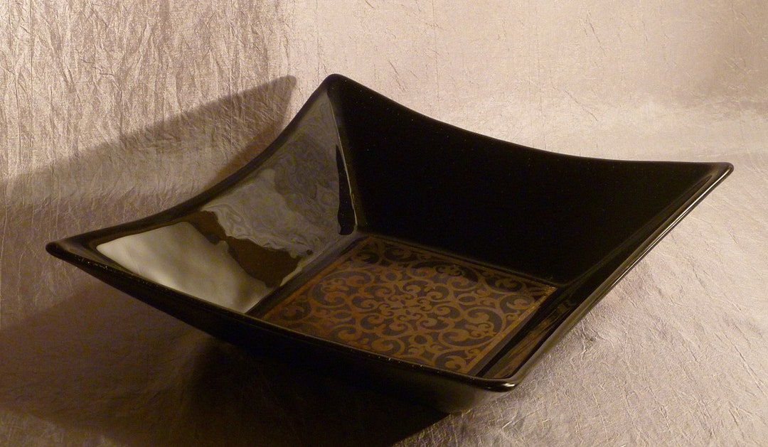 Black Square Bowl With Grate - Etsy