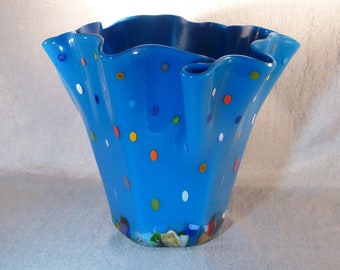 Fused Glass Drop Vase - Etsy