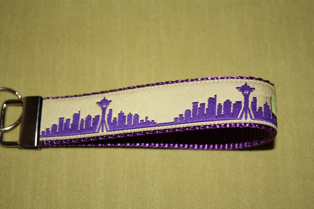 Seattle Skyline Key Loop Purple With Gold - Etsy