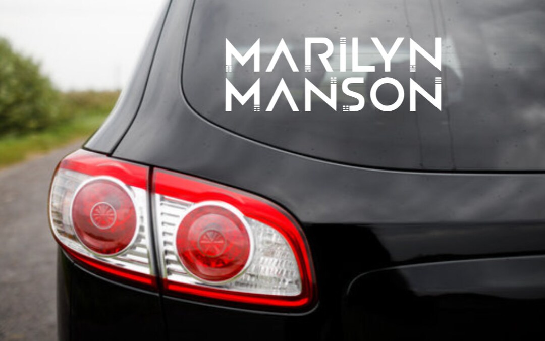 Marilyn Manson Vinyl Decal Sticker Transparent Car Bumper Sticker - Etsy