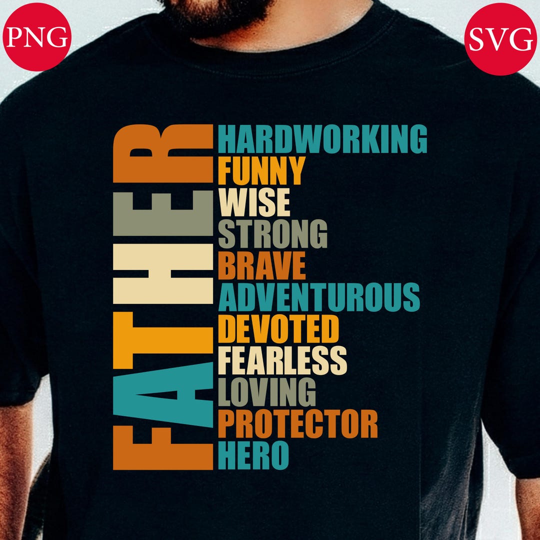 Dad Acronym Design SVG, Father's Day T-shirt Clipart (digital Download ...
