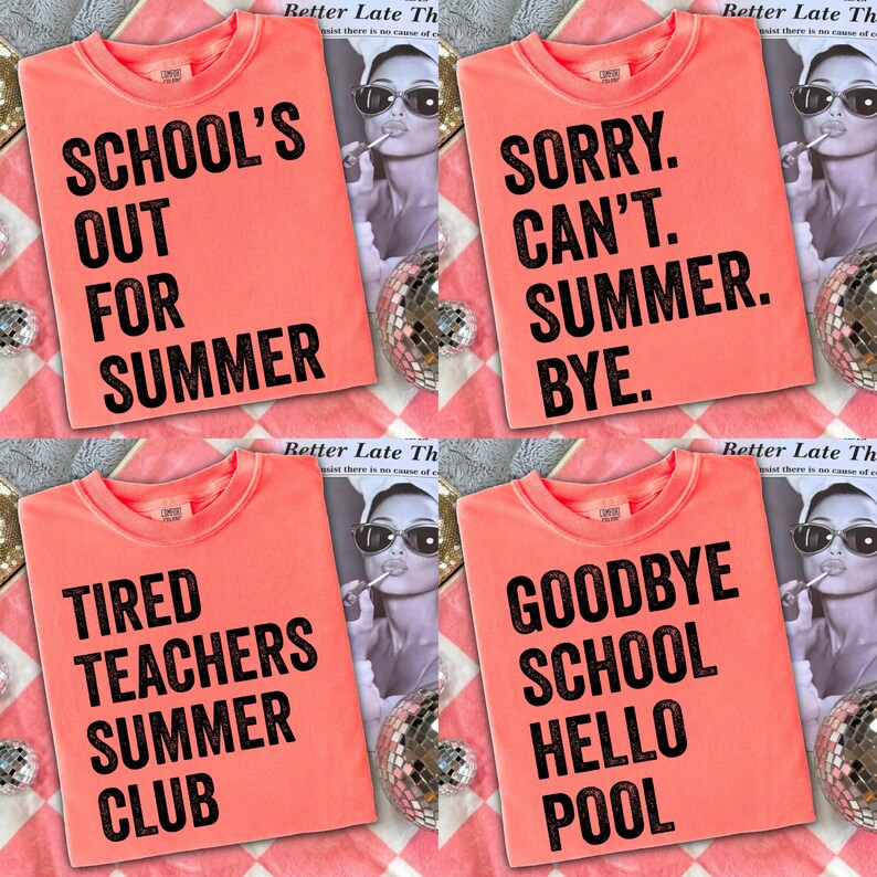 Teacher Summer Bundle PNG: Funny Quotes, School's Out, Vacation ...
