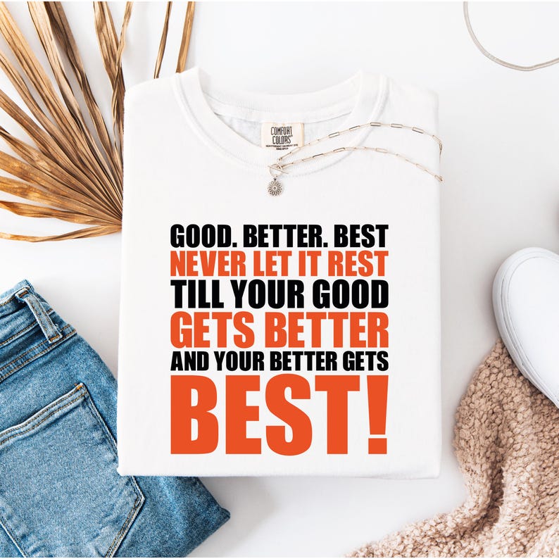 Good Better Best Quote: Motivational Classroom Poster PNG SVG (digital ...