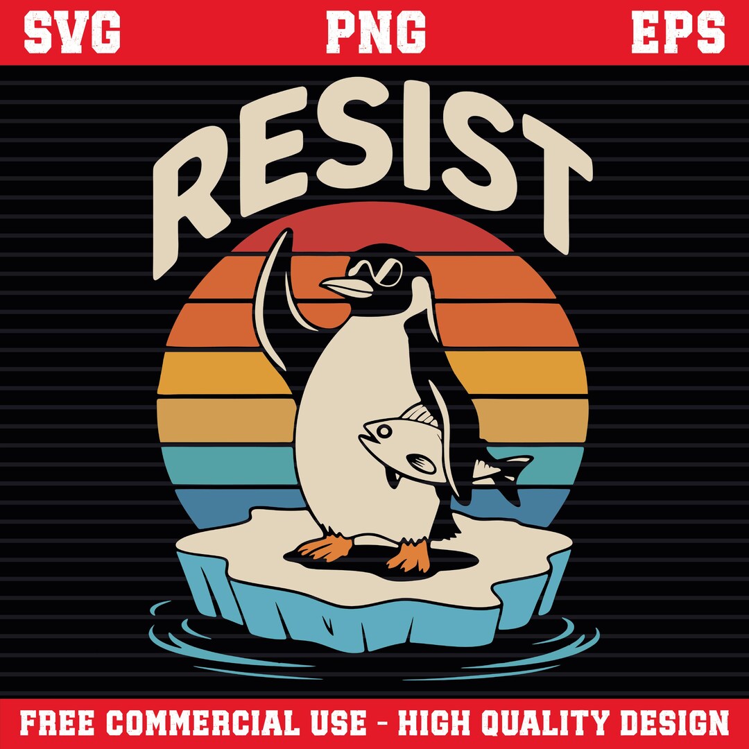 Penguin Resist Png, Funny Tariffs Png, Liberation Day Download ...
