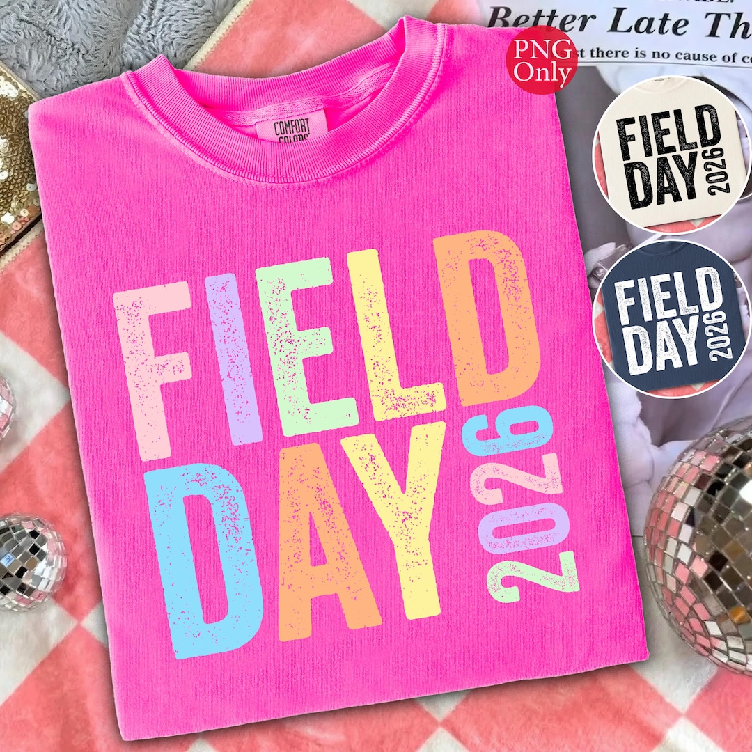 Field Day 2026 Design: School Event PNG Bundle Retro Style (digital ...