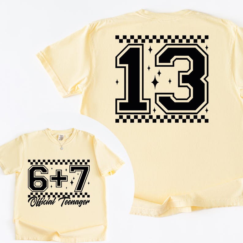 Official Teenager 6+7 Math Meme Design: Funny 13th Birthday PNG SVG ...