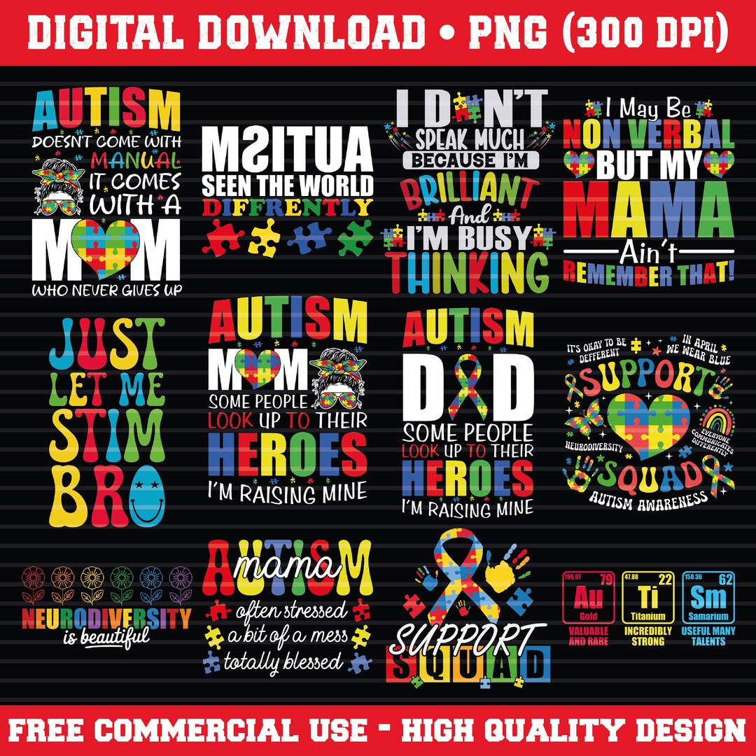 Autism Awareness Bundle PNG, Autism Coquette Bow, Love Autism Awareness ...