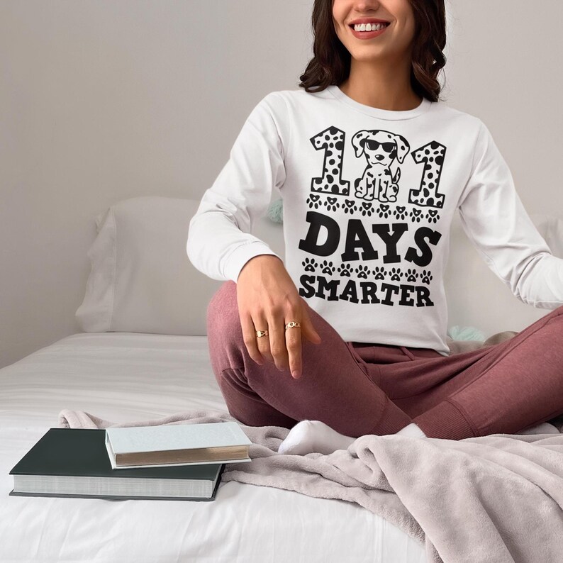 101 Days Smarter Dalmatian Png Svg Eps, 101 Days of School Dalmatian ...