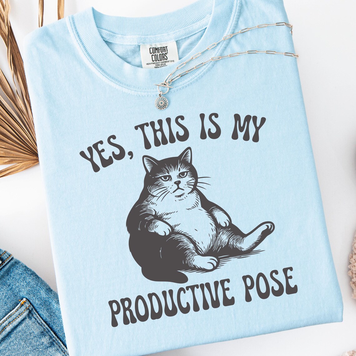 Funny Sarcastic Cat PNG: Productive Pose Design (digital Download) - Etsy