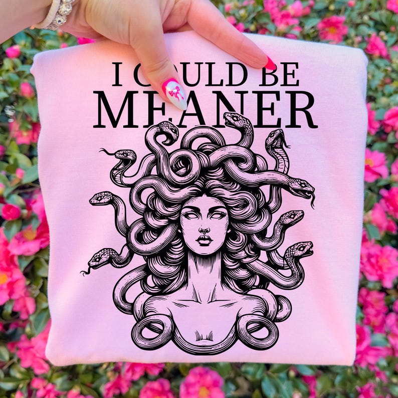 Medusa Feminist Quote SVG PNG Bundle: "i Could Be Meaner" (digital ...