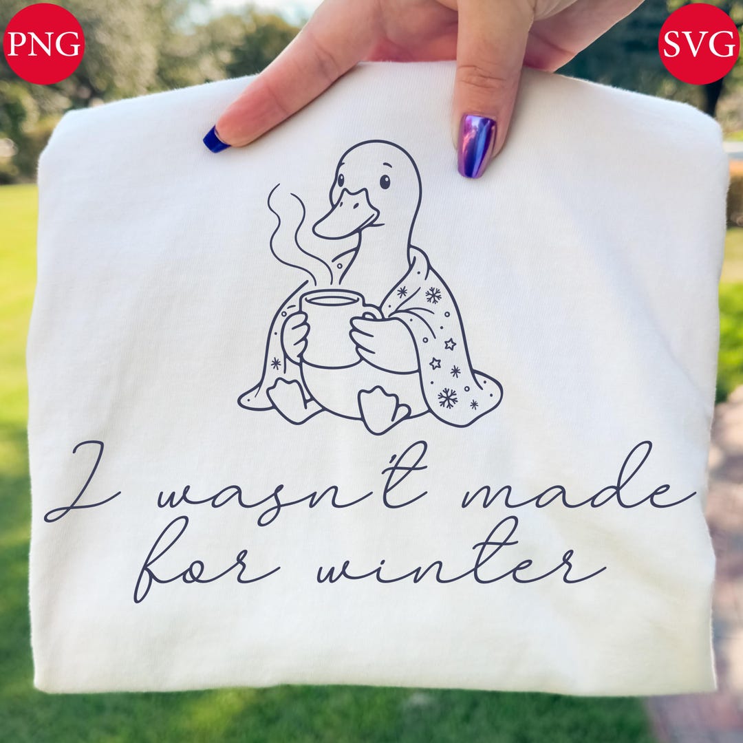 Cozy Duck Coffee PNG SVG: Funny Winter Design (digital Download) - Etsy
