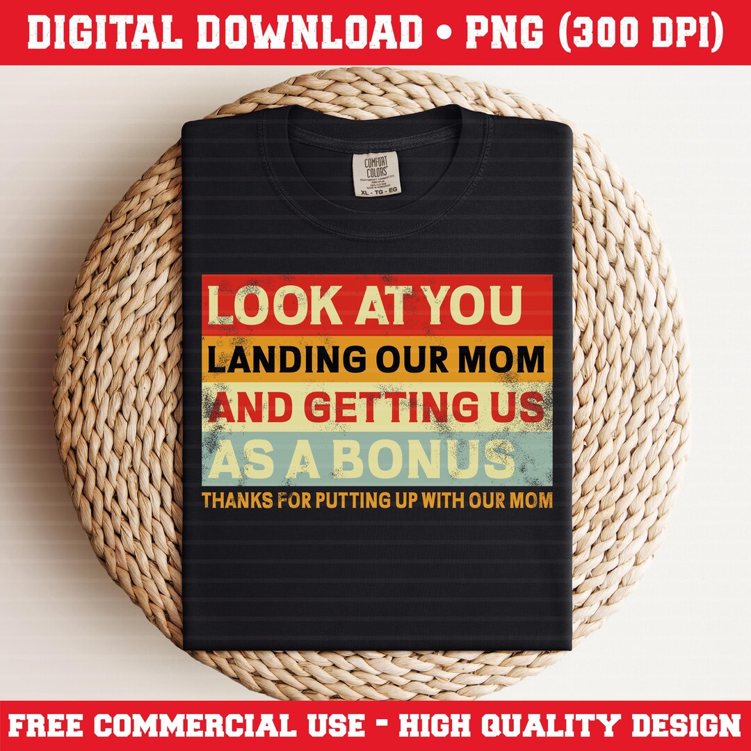 Funny Bonus Dad PNG: Retro Father's Day Design (digital Download - Etsy
