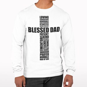 Blessed Dad Cross SVG PNG EPS – Christian Father’s Day Shirt Design ...