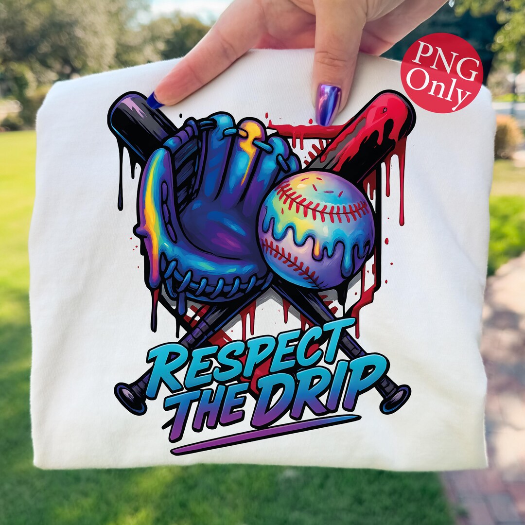 Dripping Baseball PNG: Respect the Drip, Sports Design (digital ...