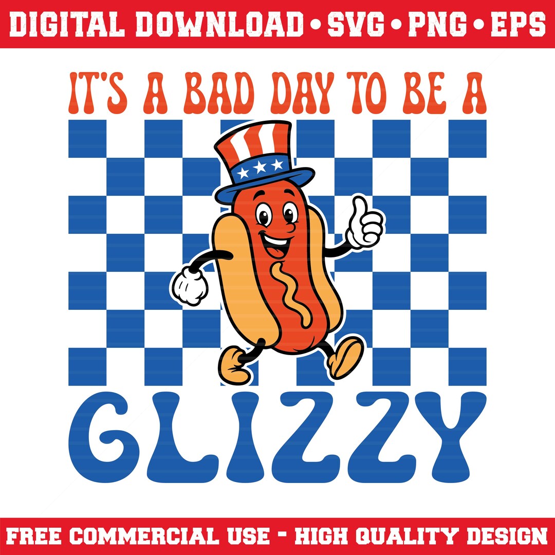 Funny 4th of July Hot Dog SVG, Patriotic BBQ Clipart (digital Download ...