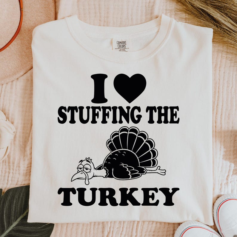 Funny Thanksgiving Couple Shirts: I'm the Turkey & I Love Stuffing the ...